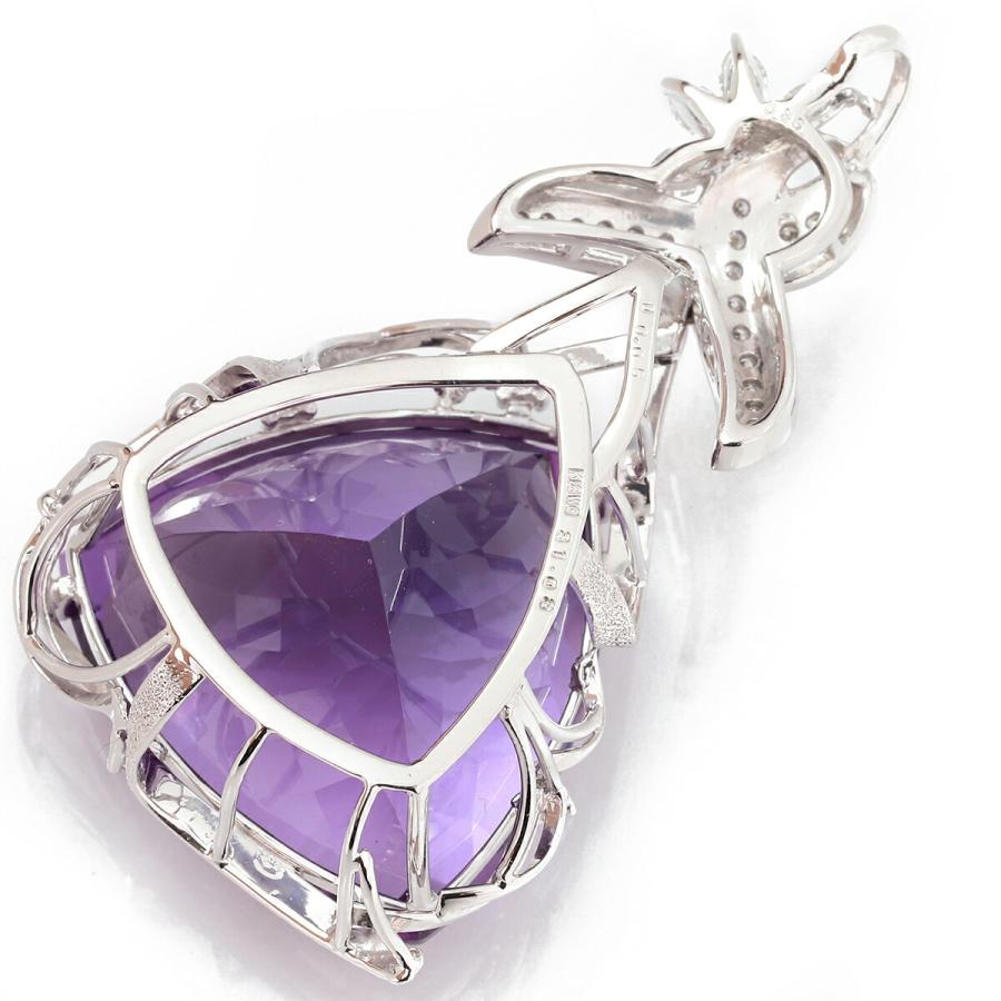 ボタニカルデザインペンダントトップ アメジスト 31.08ct ダイヤモンド K18 中古 プレラブド 返品OK : lehe1503 : Le meilleur ルメイユ - 通販 ...