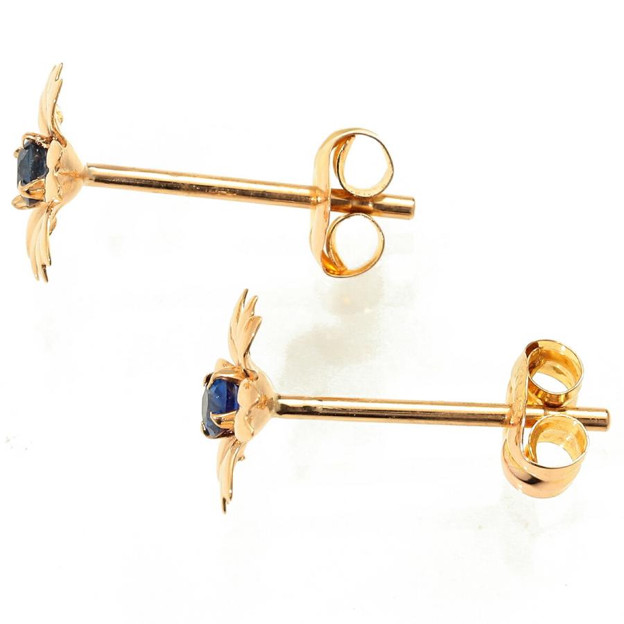 フラワーモチーフピアス サファイア K18 中古 プレラブド 返品OK : Le meilleur ルメイユ - 通販 - Yahoo!ショッピング