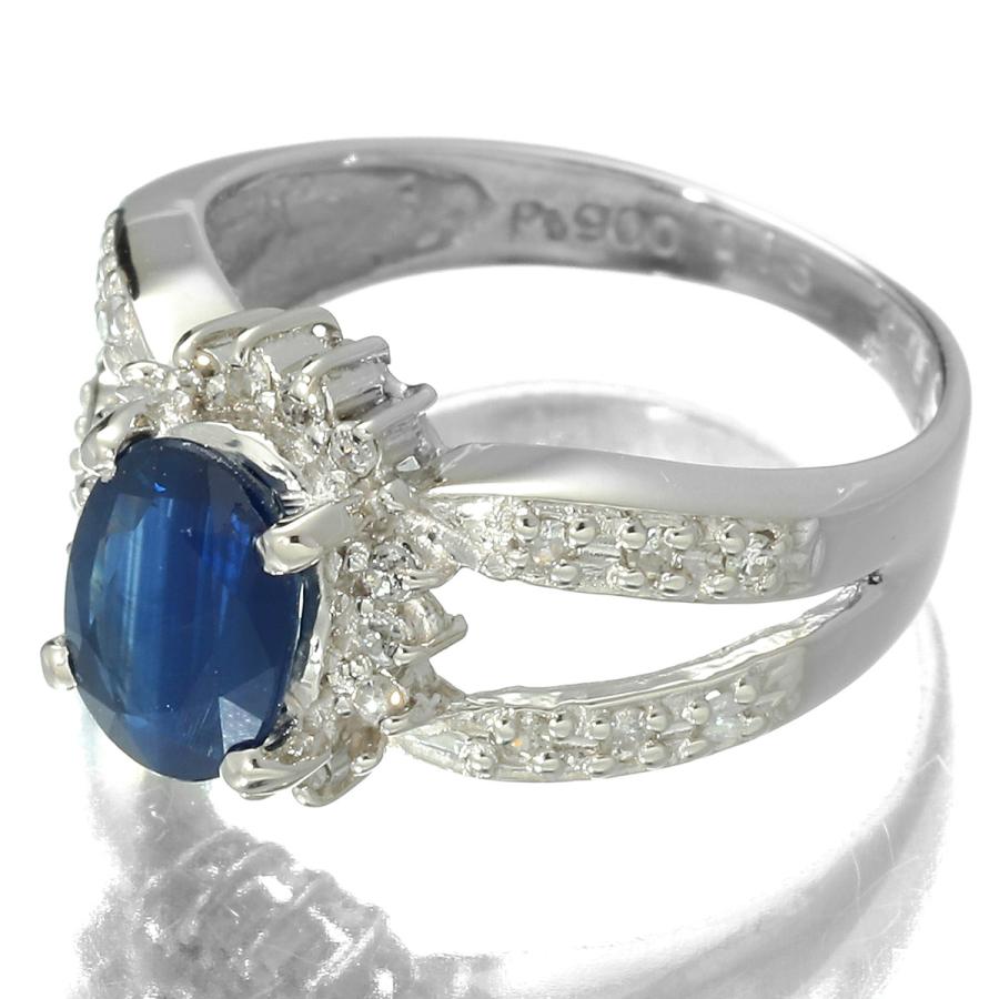 クラシカルデザイン ピンキーリング 指輪 サファイア 1ct ダイヤモンド Pt900 5号 中古 プレラブド 返品OK : Le meilleur ルメイユ - 通販 - Yahoo!ショッピング