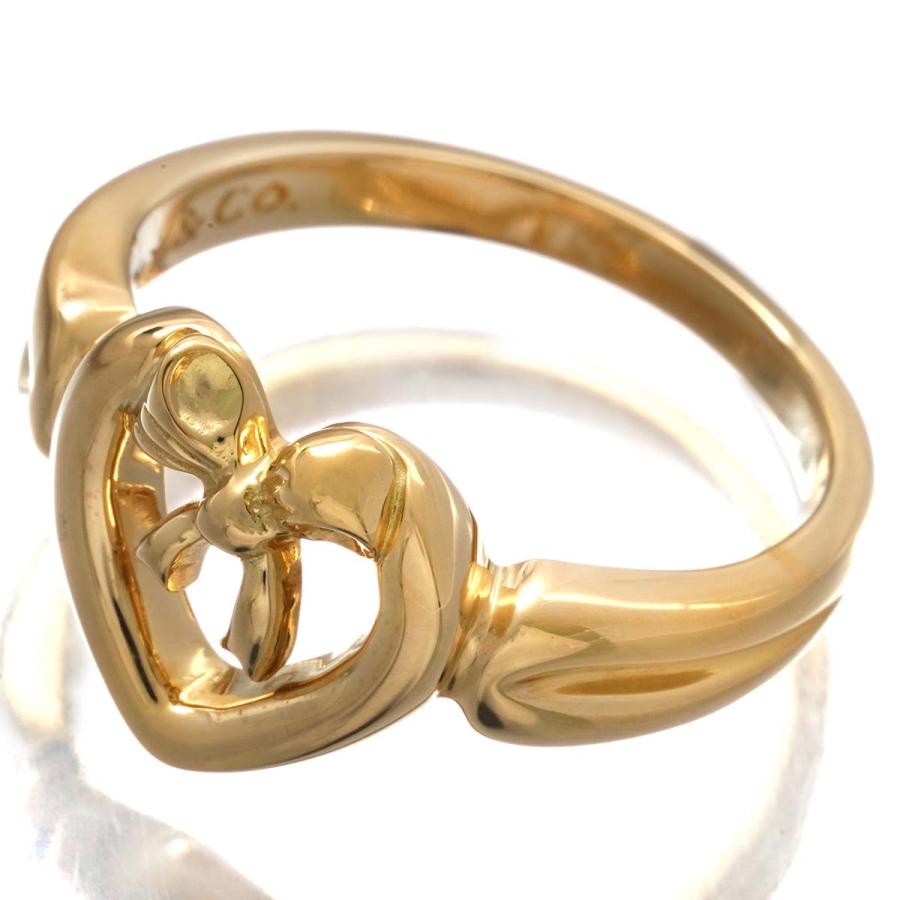 TIFFANY&Co. ティファニー ハート リボン リング 指輪 K18 10号 中古 プレラブド 返品OK : Le meilleur ルメイユ - 通販 - Yahoo!ショッピング