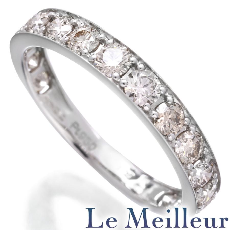 ハーフエタニティリング 指輪 ブラウンダイヤモンド 1.0ct Pt950 13号 中古 プレラブド 返品OK : Le meilleur ルメイユ - 通販 - Yahoo!ショッピング