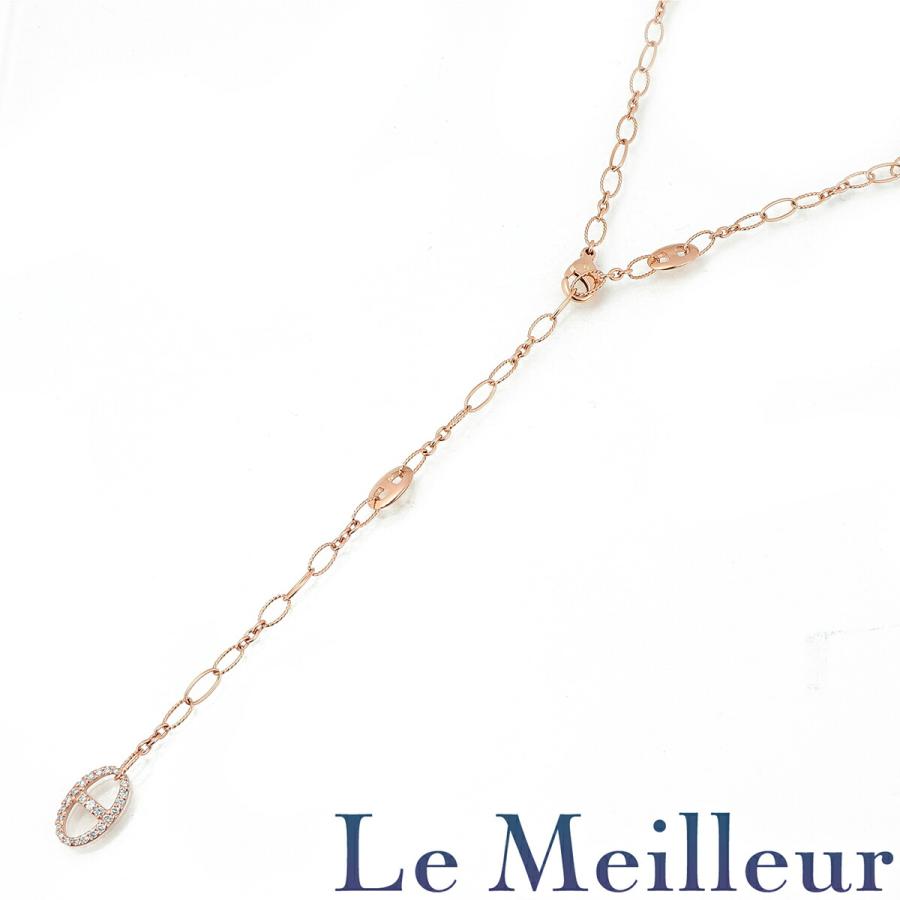 2WAY Y字デザイン チェーンネックレス ダイヤモンド K10 中古 プレラブド 返品OK : Le meilleur ルメイユ - 通販 - Yahoo!ショッピング