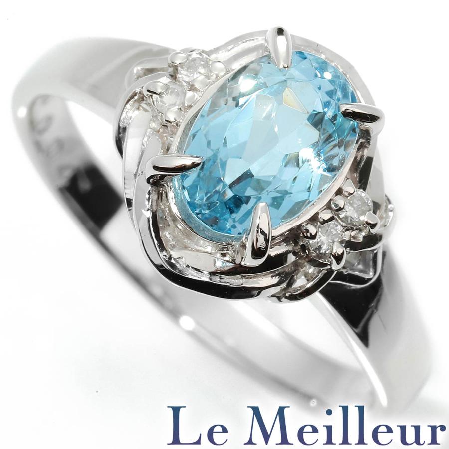 リング 指輪 アクアマリン 1.27ct ダイヤモンド Pt900 12号 中古 プレラブド 返品OK : Le meilleur ルメイユ - 通販 - Yahoo!ショッピング