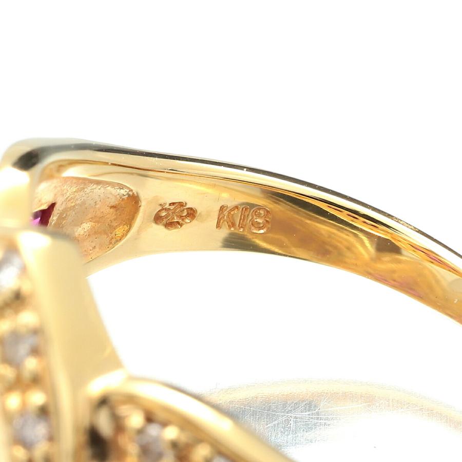 ジュエリーマキ ロンバスデザインリング 指輪 ルビー 1.01ct ダイヤモンド 0.24ct K18 15号 MAKI 中古 プレラブド 返品OK : Le meilleur ルメイユ ...