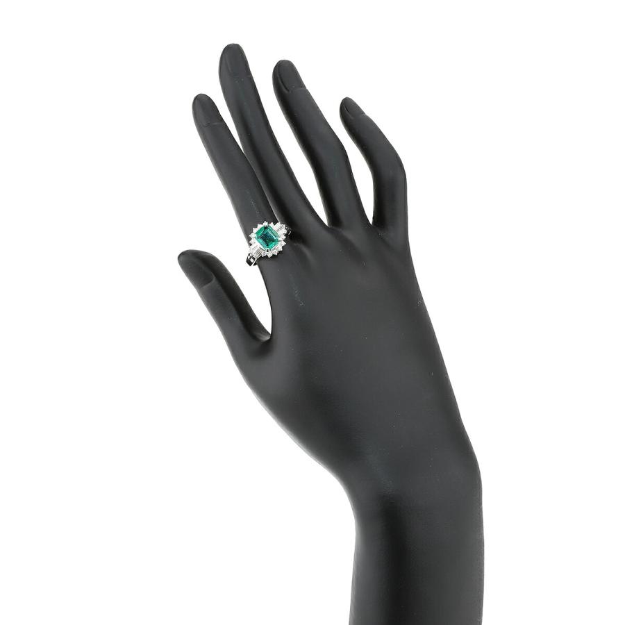 ジュエリーマキ ヘイローデザインリング 指輪 エメラルド 1.58ct ダイヤモンド 0.58ct Pt850 14号 MAKI 中古 プレラブド 返品OK : Le meilleur ルメイ ...