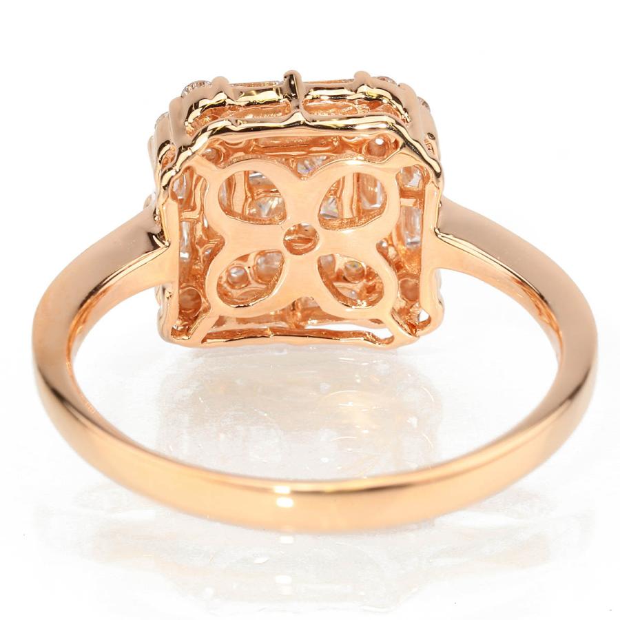 スクエアーリング 指輪 ダイヤモンド 0.65ct ピンクゴールド K18PG 12.5号 中古 返品OK : Le meilleur ルメイユ - 通販 - Yahoo!ショッピング