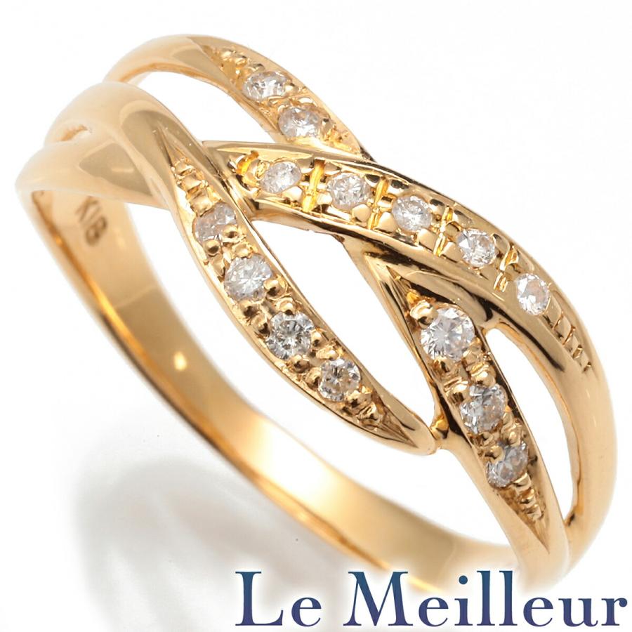 重ね付け風デザインリング 指輪 ダイヤモンド 0.3ct K18 13号 中古 プレラブド 返品OK : les8610 : Le meilleur ルメイユ - 通販 - Yahoo!ショッピング