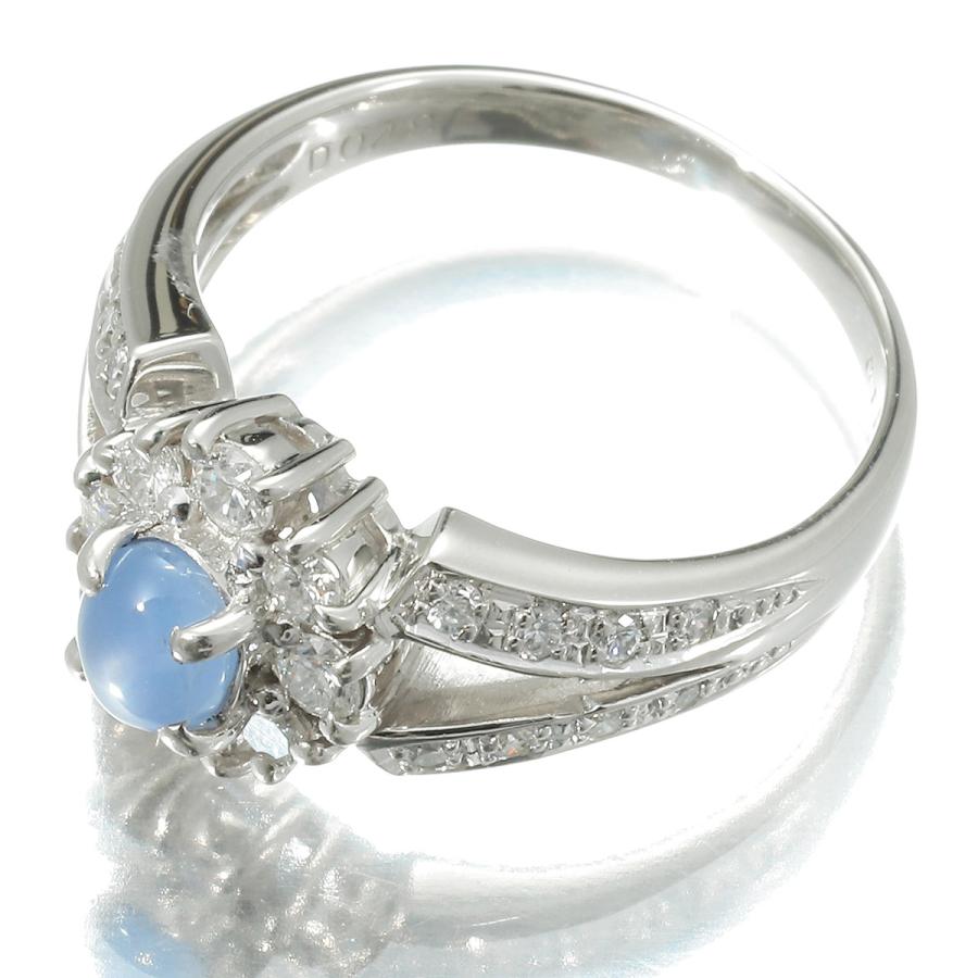 フラワーモチーフリング 指輪 スターサファイア 0.7ct ダイヤモンド 0.48ct Pt900 11号 中古 プレラブド 返品OK『5％OFFクーポン対象』 :LET2862:Le ...
