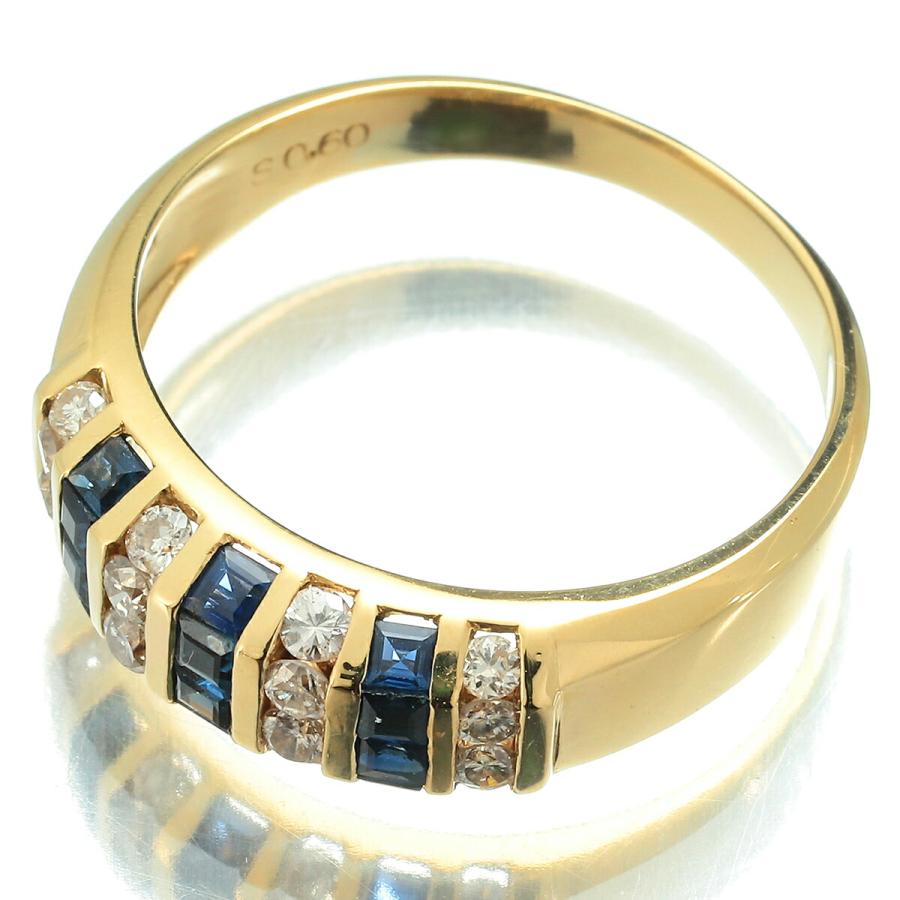 リング 指輪 サファイア 0.6ct ダイヤモンド 0.35ct K18 12号 中古 プレラブド 返品OK : Le meilleur ルメイユ - 通販 - Yahoo!ショッピング