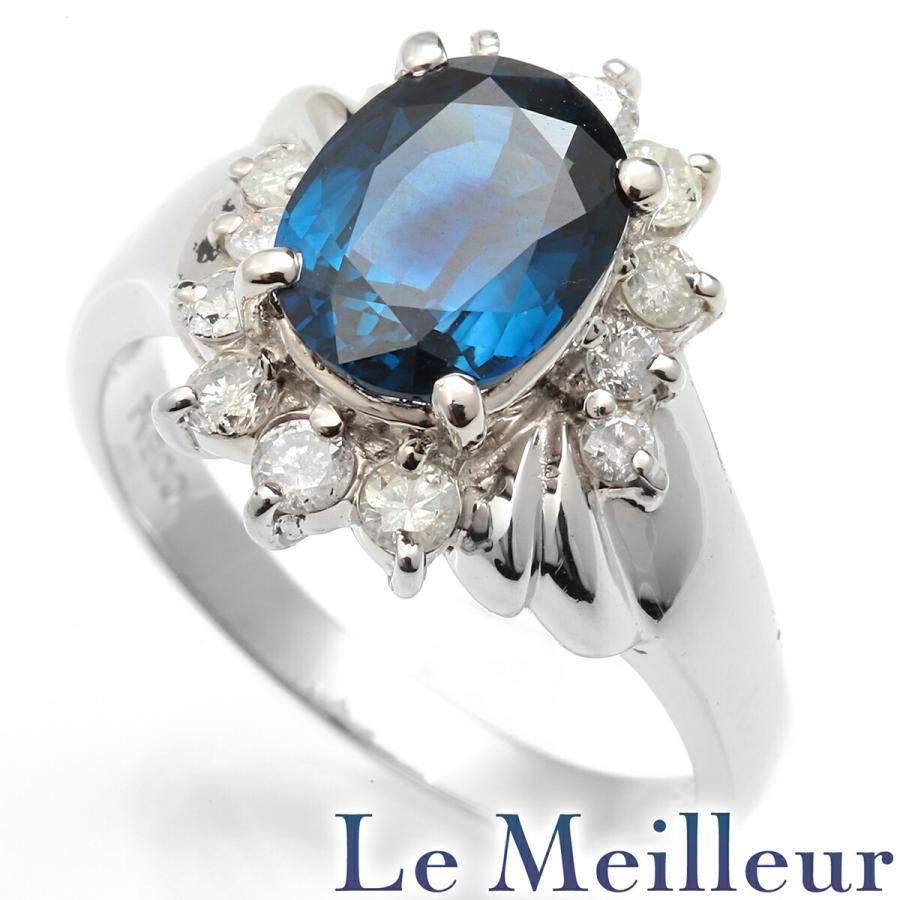 リング 指輪 サファイア 2.83ct ダイヤモンド 0.47ct PT900 13号 中古 プレラブド 返品OK : Le meilleur ルメイユ - 通販 - Yahoo!ショッピング