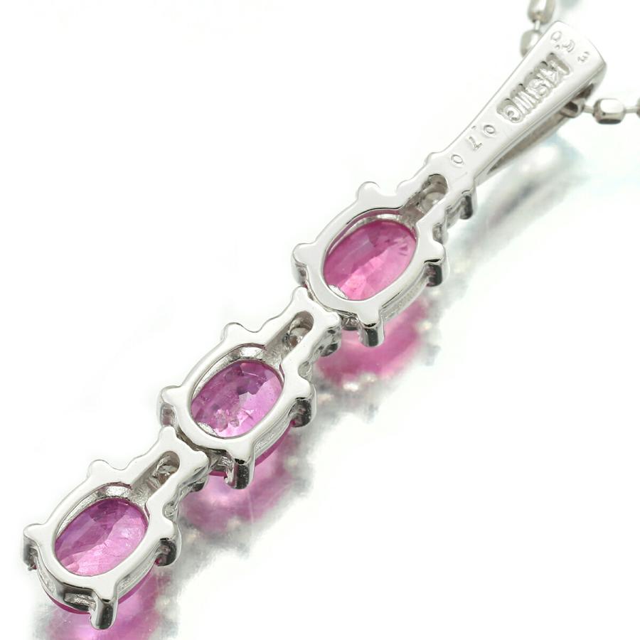 Iラインペンダントネックレス ルビー 0.7ct ダイヤモンド K18 中古 プレラブド 返品OK : Le meilleur ルメイユ - 通販 - Yahoo!ショッピング