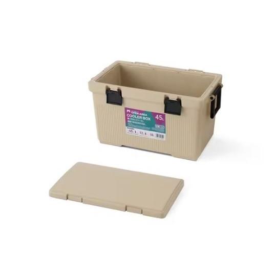 IRIS OHYAMA クーラーボックス レジャー用品 アイリスオーヤマ アウトドア キャンプ 抗菌加工 スライドグリップ付 仕切り 45L CL-45 ベージュ : Le monde ...