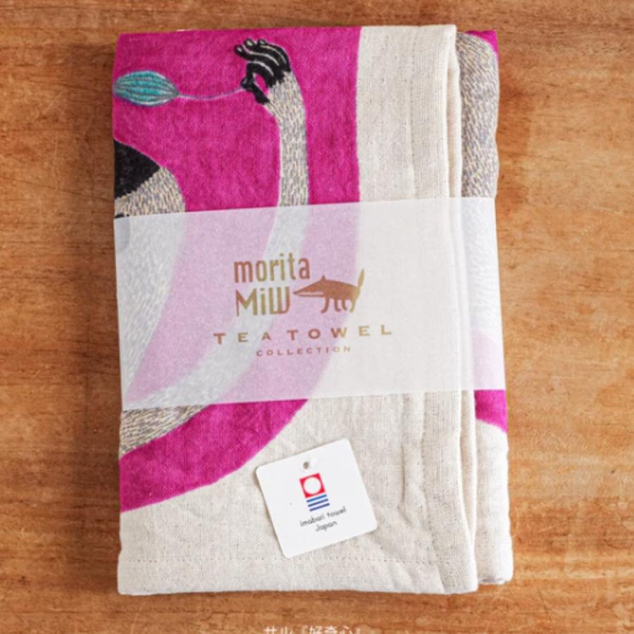 moritaMiW 森田miw タオル 今治 モリタミウ ティータオル morita miw 楠橋紋織 サル 好奇心 : Lemur - 通販 - Yahoo!ショッピング