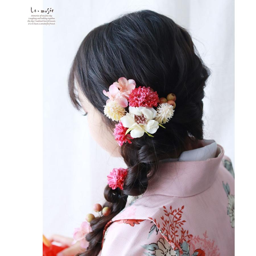 七五三 髪飾り ナチュラルピンポンマム | チュール 753 花 ヘッドドレス 3歳 7歳 三歳 : ウエディング専門店 ミュゼ - 通販 - Yahoo!ショッピング