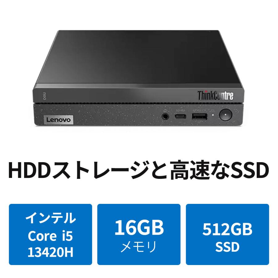 Lenovo ntc 【公式・直販】 デスクトップパソコン Office2024付き ThinkCentre neo 50q Tiny Gen 4 Core i5-13420H メモリ ...