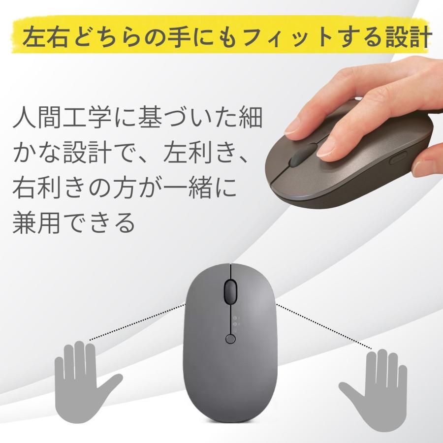Lenovo 【公式・直販】レノボ Go USB Type-C 無線 ワイヤレス マルチデバイスマウス 4Y51C21217 ...