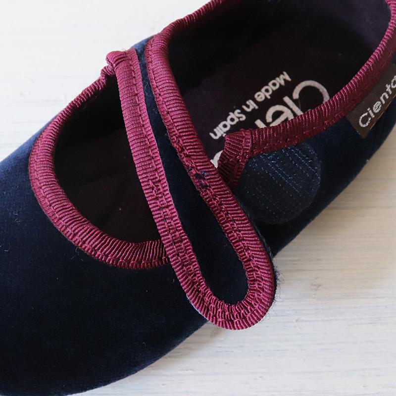 Cienta 【9月末頃入荷次第お届けのご予約】Cienta/ シエンタ 靴 ストラップフォーマルシューズ ベロア靴（キッズ ベビー レディス）500T-078 501T-075 ...