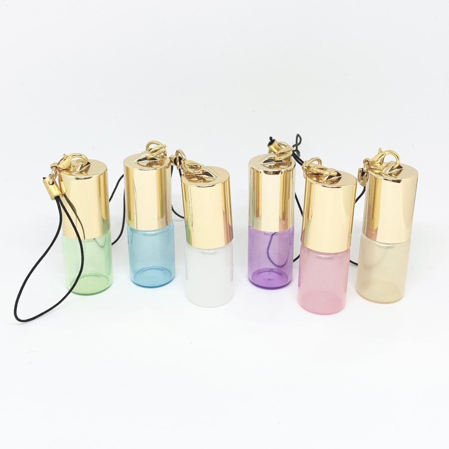 超ミニミニパステルズ 】 ロールオンボトル 3ml カラフル ゴールドキャップ キーホルダー付き アロマ エッセンシャルオイル 香水 :minimini-3ml-6:レソンシエル ジャポン(レ ...