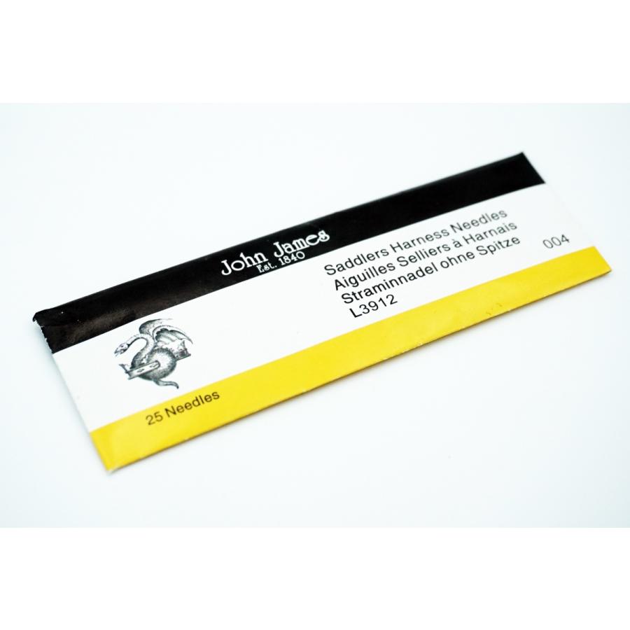 JOHN JAMES 手縫い針 25本入 ジョンジェームス ハーネス針 L3912- 1/0、002、003、004、005 全5サイズ ...
