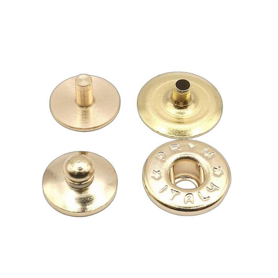 プリムイタリー/PRYM ITALY ホック ギボシタイプ 薄金 約9mm カクシ 10組 レザー用金具 レザークラフト : レザー ...