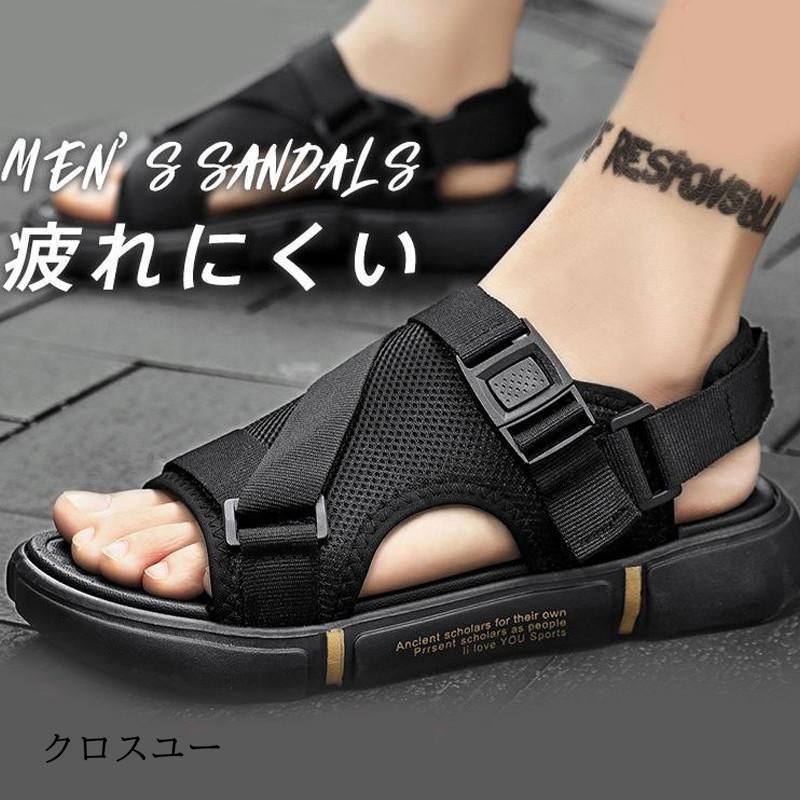 サンダル メンズ スポーツサンダル メッシュ 厚底 2way スリッパ ビーチサンダル 通気 衝撃吸収 滑り止め 耐久 防臭 カジュアル スポーツ : クロスユーヤフー店 - 通販 ...