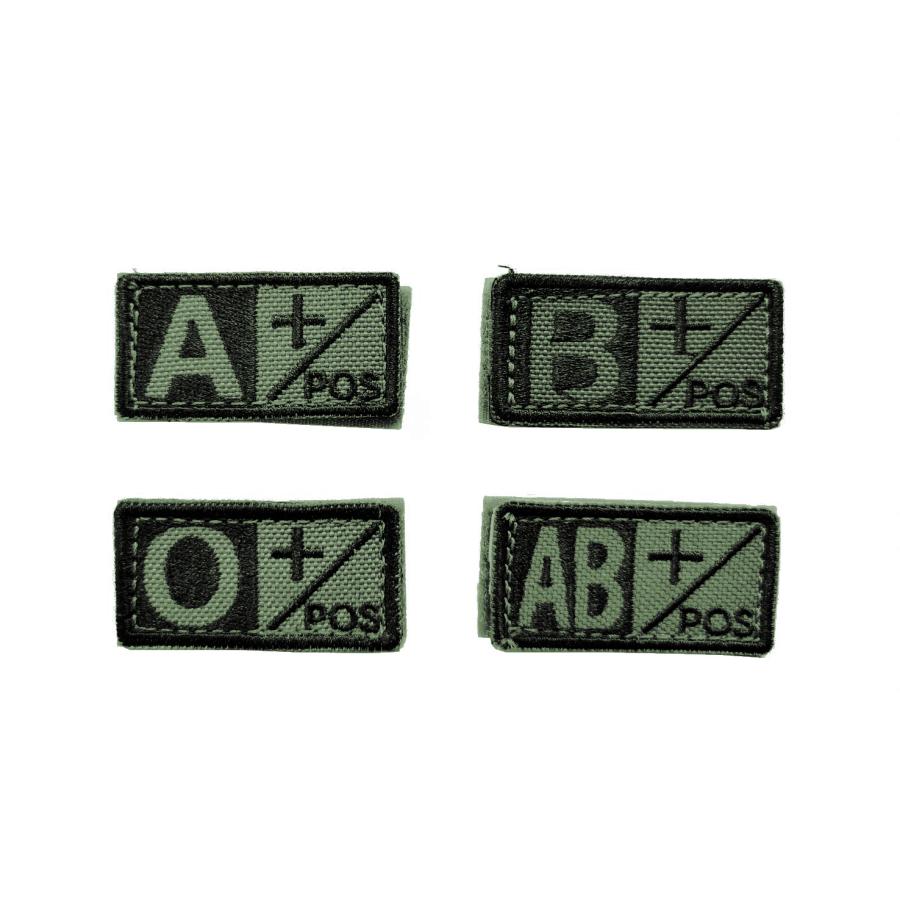 CONDOR 229O+001 BLOOD TYPE PATCH ( 1PCS / PACK ) O POSITIVE, OLIVE DRAB ...