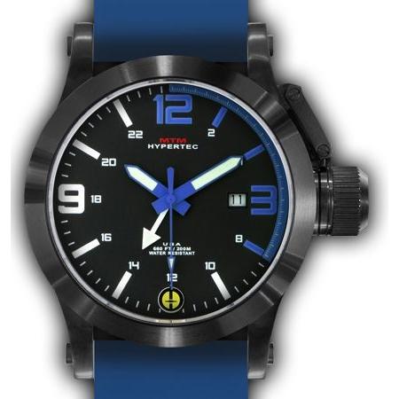 MTM WATCH HYP-SB4-BLUE-BL2B-A Hypertec 44 Black - Blue Dial- Blue Rubber II - Black Buckle :HYP ...