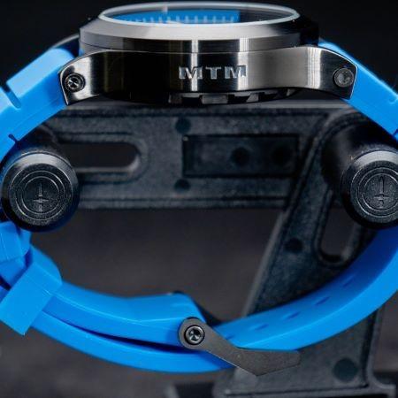 MTM WATCH HYP-SB4-BLUE-BL2B-A Hypertec 44 Black - Blue Dial- Rubber II ...