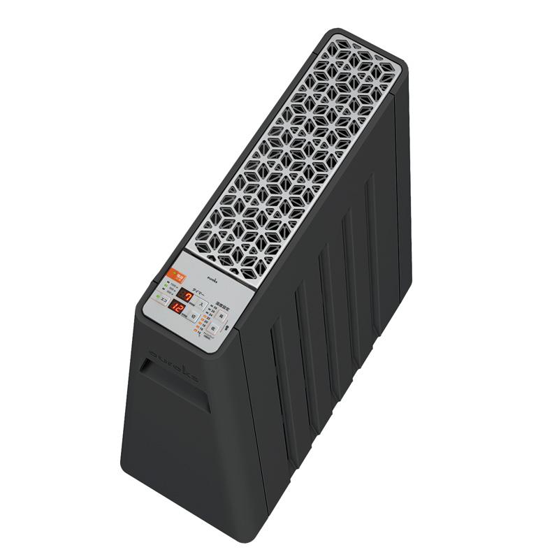ユーレックス（eureks） ヘリテイジヒーター EHT-M15WS(B) 1500W S-style オイルレス ノンオイルヒーター 3年保証 日本製 タイマー 静音 安全 ブラック ...