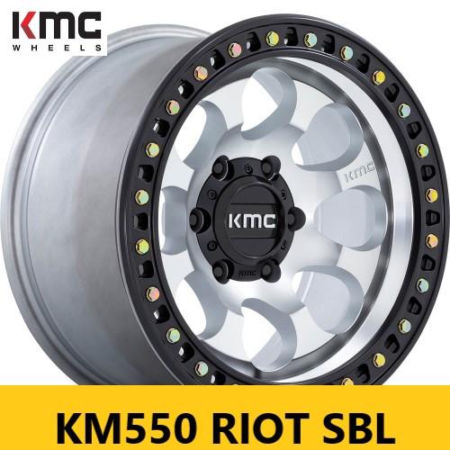 人気 チューナサイズ マシーン 新品4本 KMC KM550 RIOT SBL 8.5J 17in IS10 127 5H Jeep ...