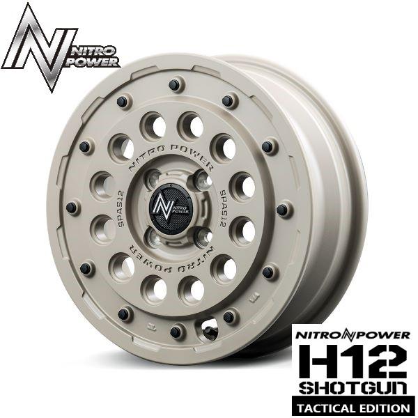 NITRO POWER オフ系 ベージュ H12 SHOTGUN TACITCAL EDITION 4.5J 14in IS45 100 新品4本 デリカミニ ハスラー タフト ...