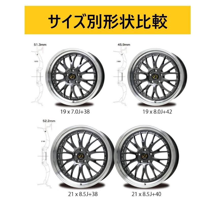 HOT STUFF 2025年MODEL 深リム HGM/リムP シュティッヒ メッシュ NR 7.0J 19in IS48 新品4本 70/80系 ノア VOXY ステップW オデッセイ ...