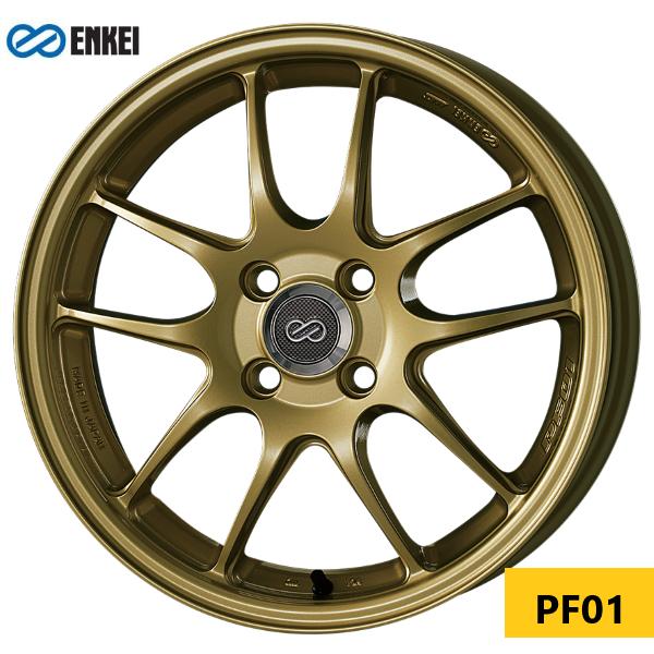 ENKEI メーカー在庫有 エンケイ PF01 ゴールド色 新品4本 5.0J 16in IS45 4H PCD100 コペン GR SPORT アルト N-ONE N-BOX 軽自動車 ...