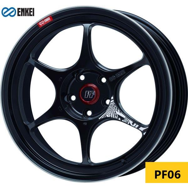 ENKEI メーカー在庫有 エンケイ PF06 マシニングブラック色 新品4本 7.0J 17in IS45 4H PCD100 マツダ2 マーチニスモ ノートニスモ フィット ...