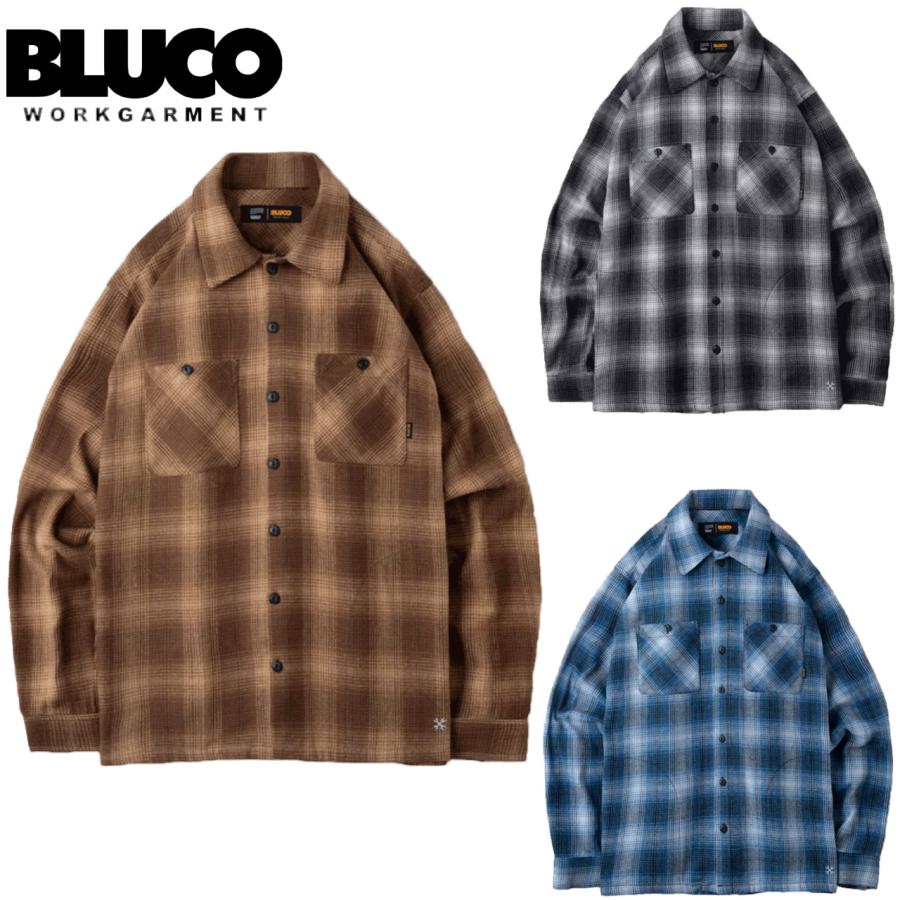 BLUCO ブルコ OMBRE CHECK FLANNEL SHIRTS オンブレーチェック フランネルシャツ 145-11-047 : 145-11-047 : リブラセレクトストアヤフー店 ...