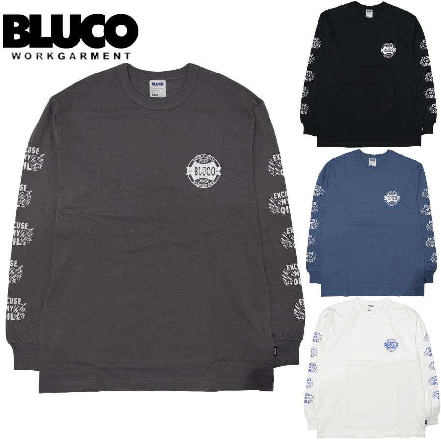 BLUCO ブルコ PRINT L/S TEE -Oil- ロングスリーブ プリントTシャツ オイル 151-12-007 : リブラセレクトストアヤフー店 - 通販 - Yahoo!ショッピング