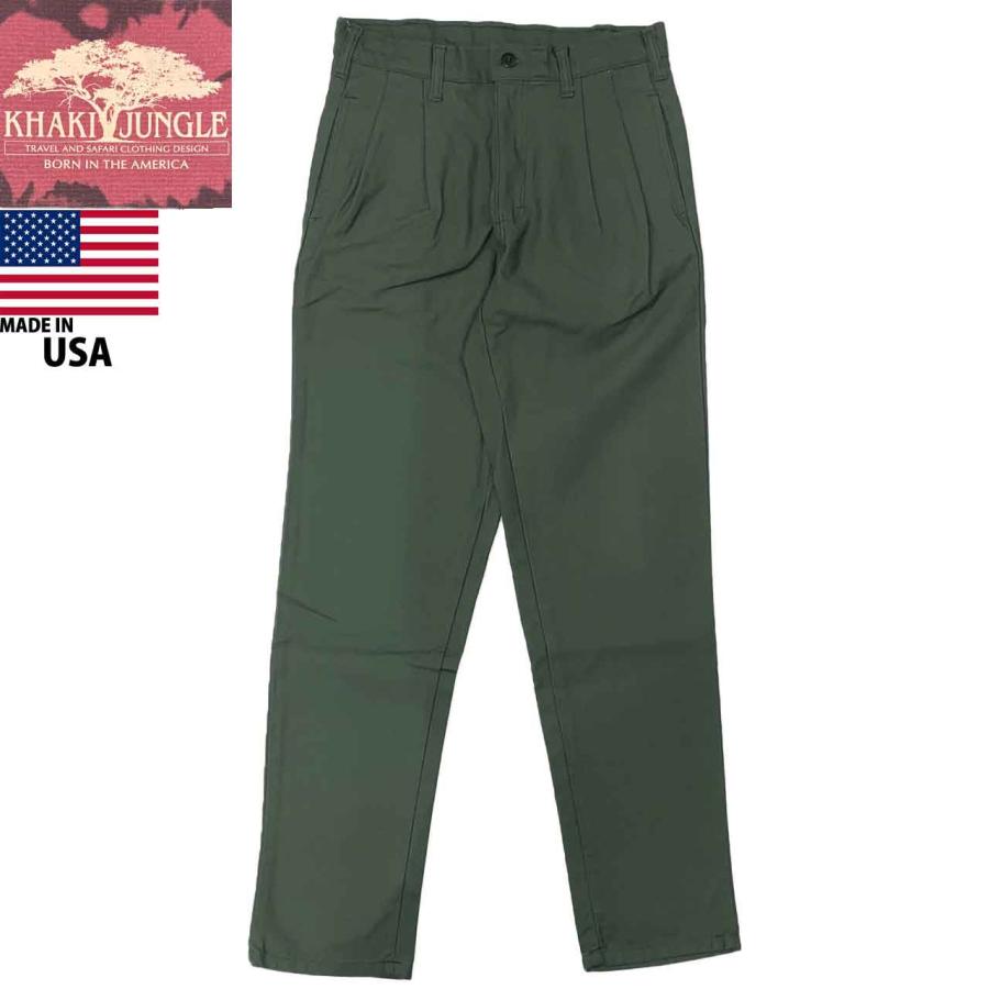 KHAKI JUNGLE カーキジャングル US made pleats chino チノパンツ RN49278 : リブラセレクトストア ...