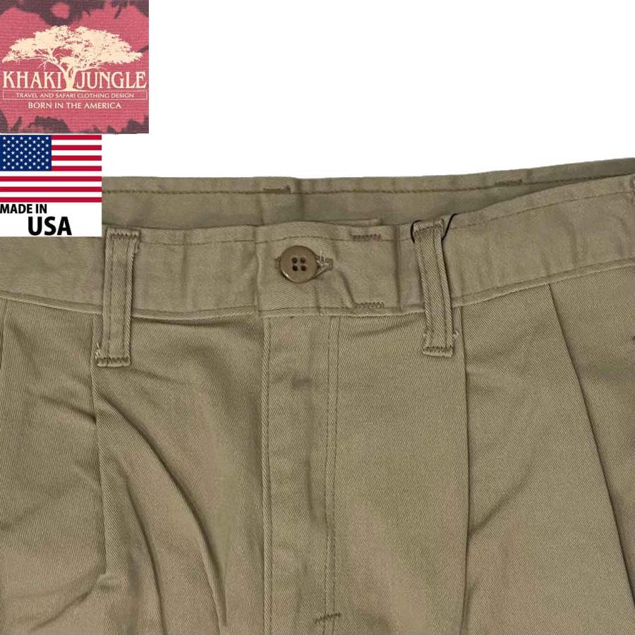 KHAKI JUNGLE カーキジャングル US made pleats chino チノパンツ RN49278 : リブラセレクトストア ...