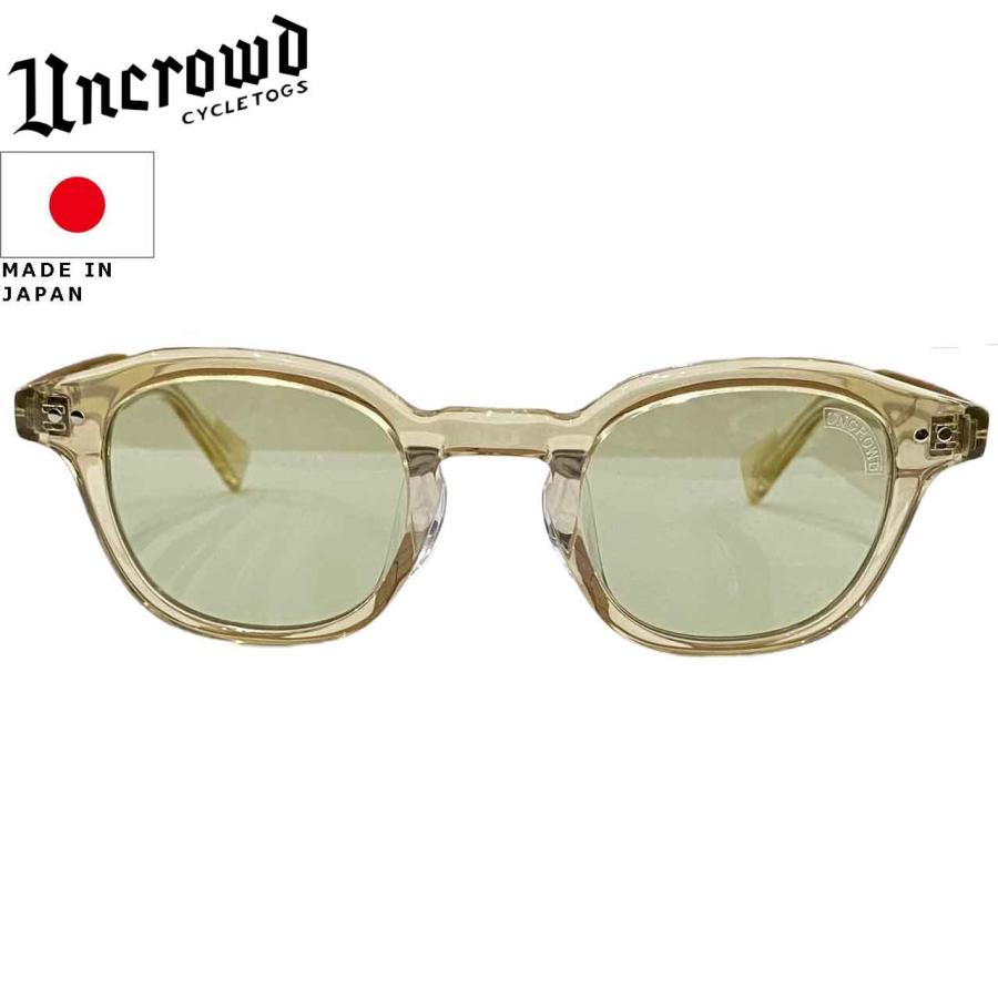UNCROWD アンクラウド Model-LANGLEY モデル-ラングレー シェード サングラス ANTIQUE CLEAR-GREEN アンティーククリア-グリーン UC-034 :UC ...