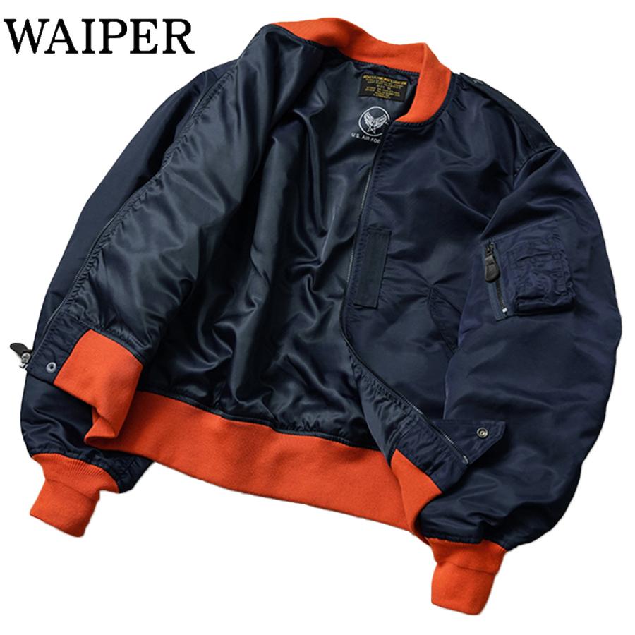 WAIPER.inc ワイパー 再現品 米軍 L-2A フライトジャケット MIL-J-5392Aモデル ORANGE CUSTOM WP130 : リブラセレクトストアヤフー店 - 通販 ...