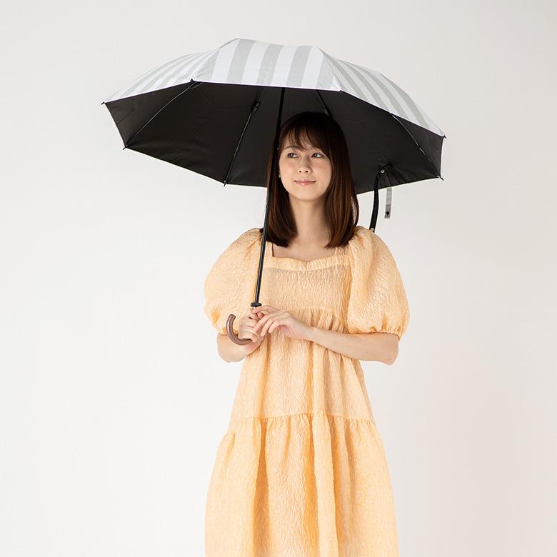 Lieben 日傘 1級遮光 折りたたみ レディース 50cm×8本骨 晴雨兼用 UVカット 遮熱 木製手元 ストライプ LIEBEN-0538 : リーベン Yahoo!店 - 通販 ...