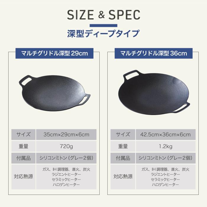 正規品 JHQ 鉄板マルチグリドル 深型 36cm 本体のみ グリドル 鉄板 アウトドア プレート 丸型鉄板 フライパン 鉄鍋 ジェイエイチキュー IH メーカー保証有 : 生活の森 - 通販 ...