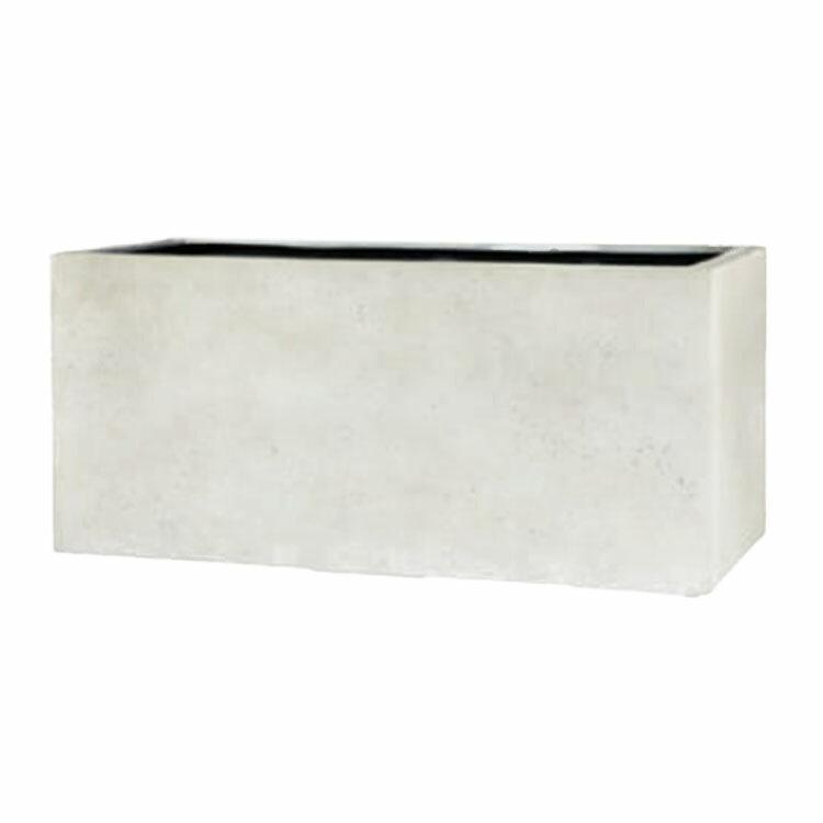 植木鉢 大型 軽量 FPR製 モードライト プランター アンティークホワイト（白） L100cm×W45cm×H45cm（33号 33寸 ...