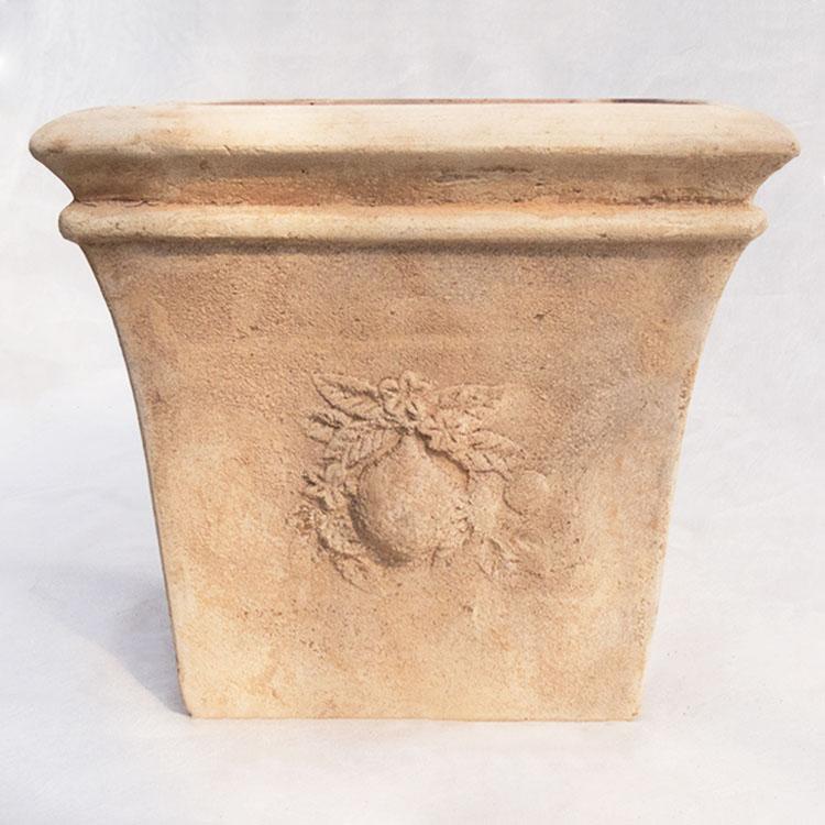 植木鉢 テラコッタ製 アンティーク調 素焼き鉢 リモーネ スクエアー アンティコ（ベージュ） / 36cm×H32.5cm（12号） : ライフエコショップ Yahoo!店 - 通販 ...