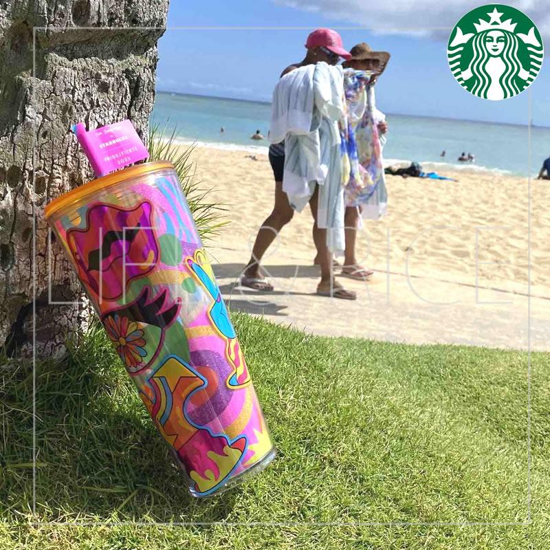 スターバックス アメリカ・カナダ限定 STARBUCKS PRIDE限定 グリッターコールドカップ 24oz(710ml) TIM SINGLETON コラボ ティムシングルトン ハワイ ...