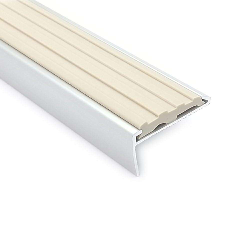 階段滑り止め アルミ製ノンスリップ40巾 ゴムタイヤ充填タイプ A40P P06(アイボリー) 1m : Life select - 通販 - Yahoo!ショッピング