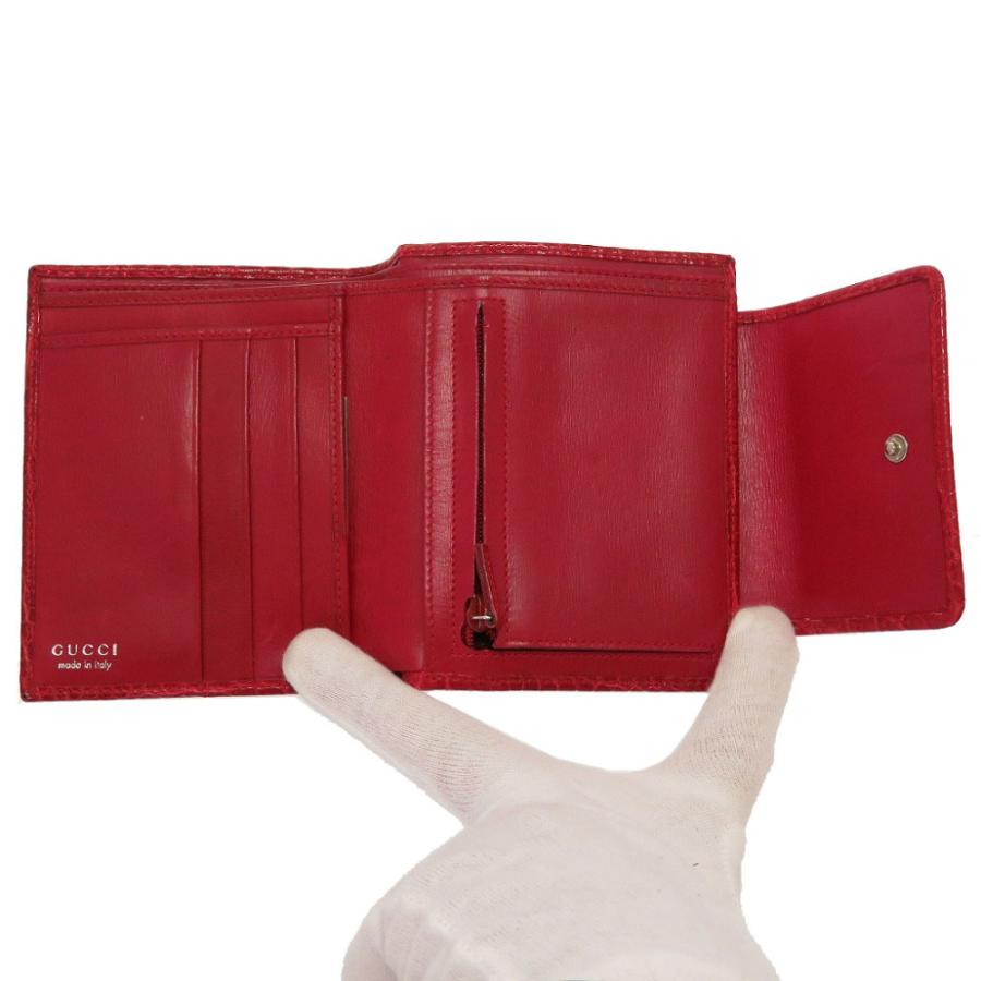 GUCCI 美品 グッチ クロコダイル クロコ レッド 赤 035 0416 GUCCI 美品 グッチ クロコダイル クロコ レッド 赤 035 0416