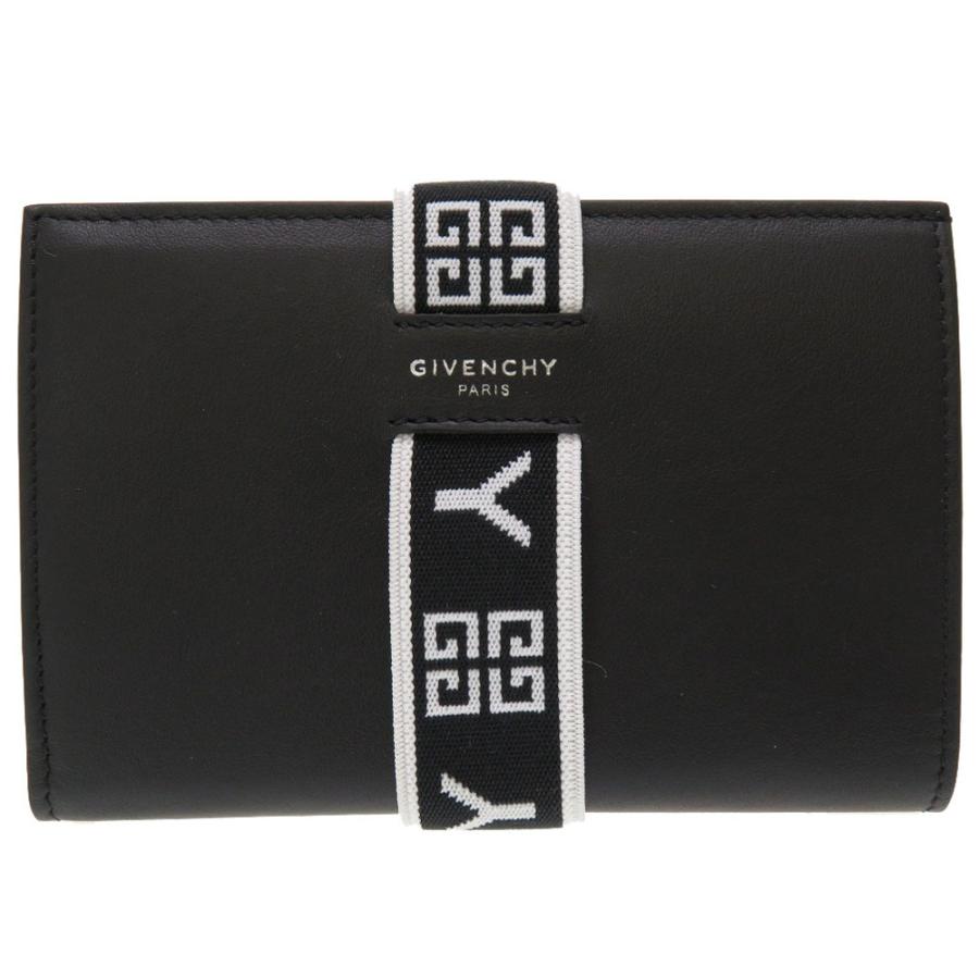 未使用 ジバンシー ブラック レザー BB605AB0CQ 001 二つ折り財布 財布 黒 0100 GIVENCHY ジバンシィ ...