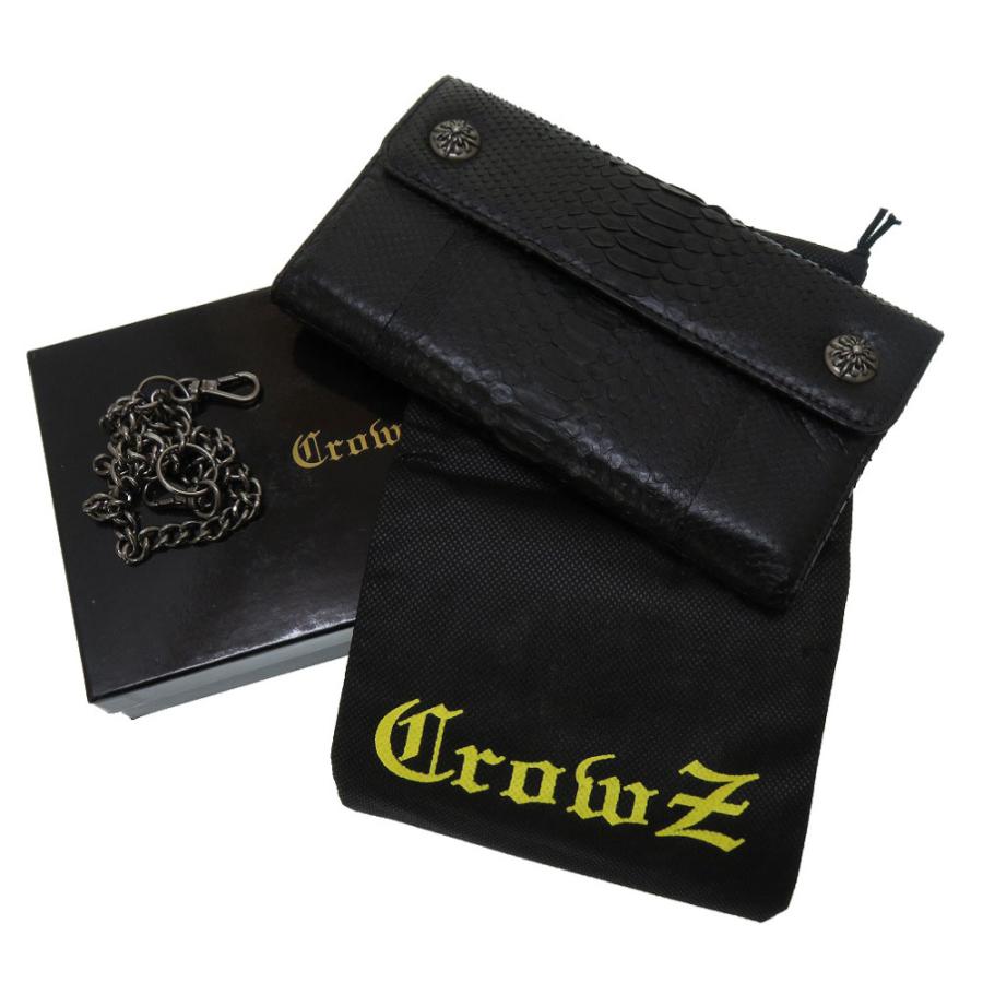 未使用 CrowZ パイソン ブラック シルバーチェーンウォレット 長財布 財布 黒 0200 メンズ : LIFE TIME ヤフーSHOP - 通販 - Yahoo!ショッピング