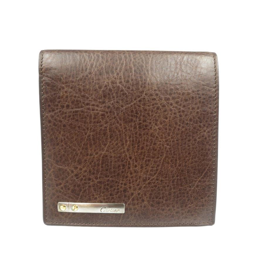 新品同様 カルティエ サントス レザー ブラウン 二つ折り財布 0571 Cartier : 6l0571igg5 : LIFE TIME ヤフーSHOP - 通販 - Yahoo!ショッピング